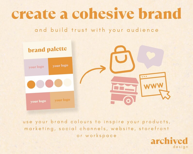 Brand Colour Palette Template - Editable Canva Template - Small ...