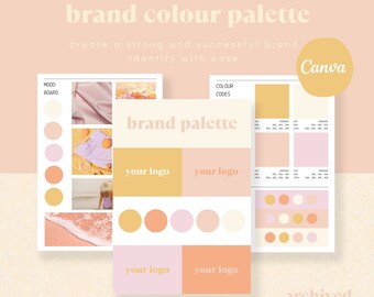 Deluxe Brand Palette Editable Canva Colour Palette With Hex Codes Small ...