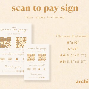 QR Code Sign Template - Scan to Pay Sign and Price List Template ...
