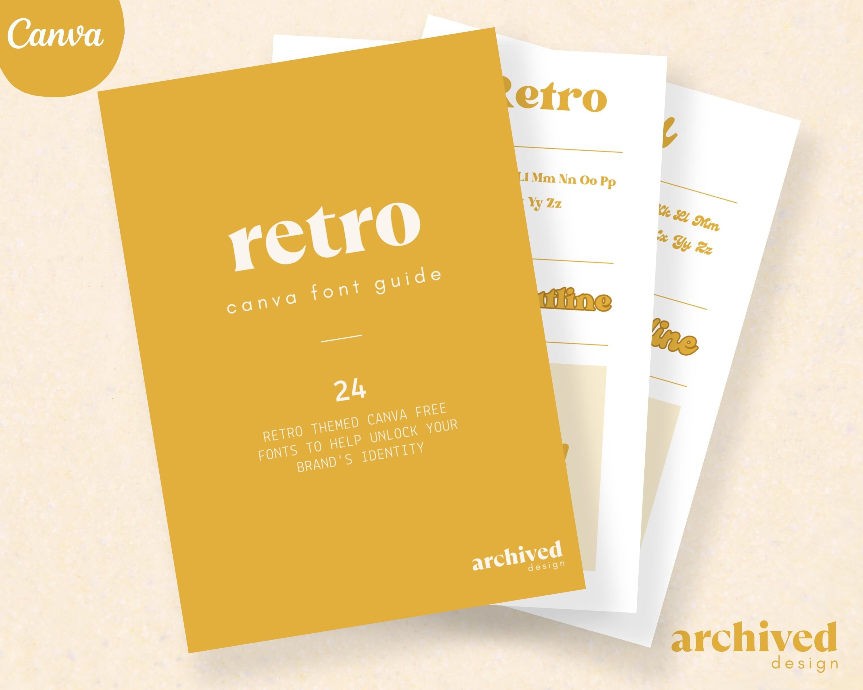 Retro Canva Font Guide Canva Font Collection Retro - Etsy Australia