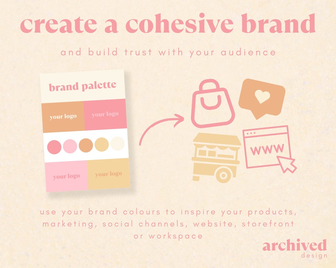 Brand Colour Palette Canva Template Branding Kit Small Business Brand ...