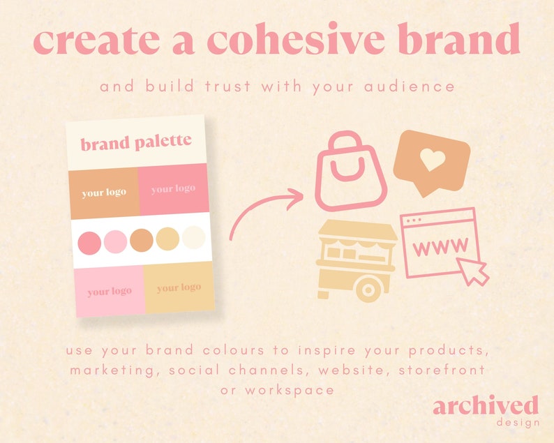 Brand Colour Palette Canva Template Branding Kit Small Business Brand ...