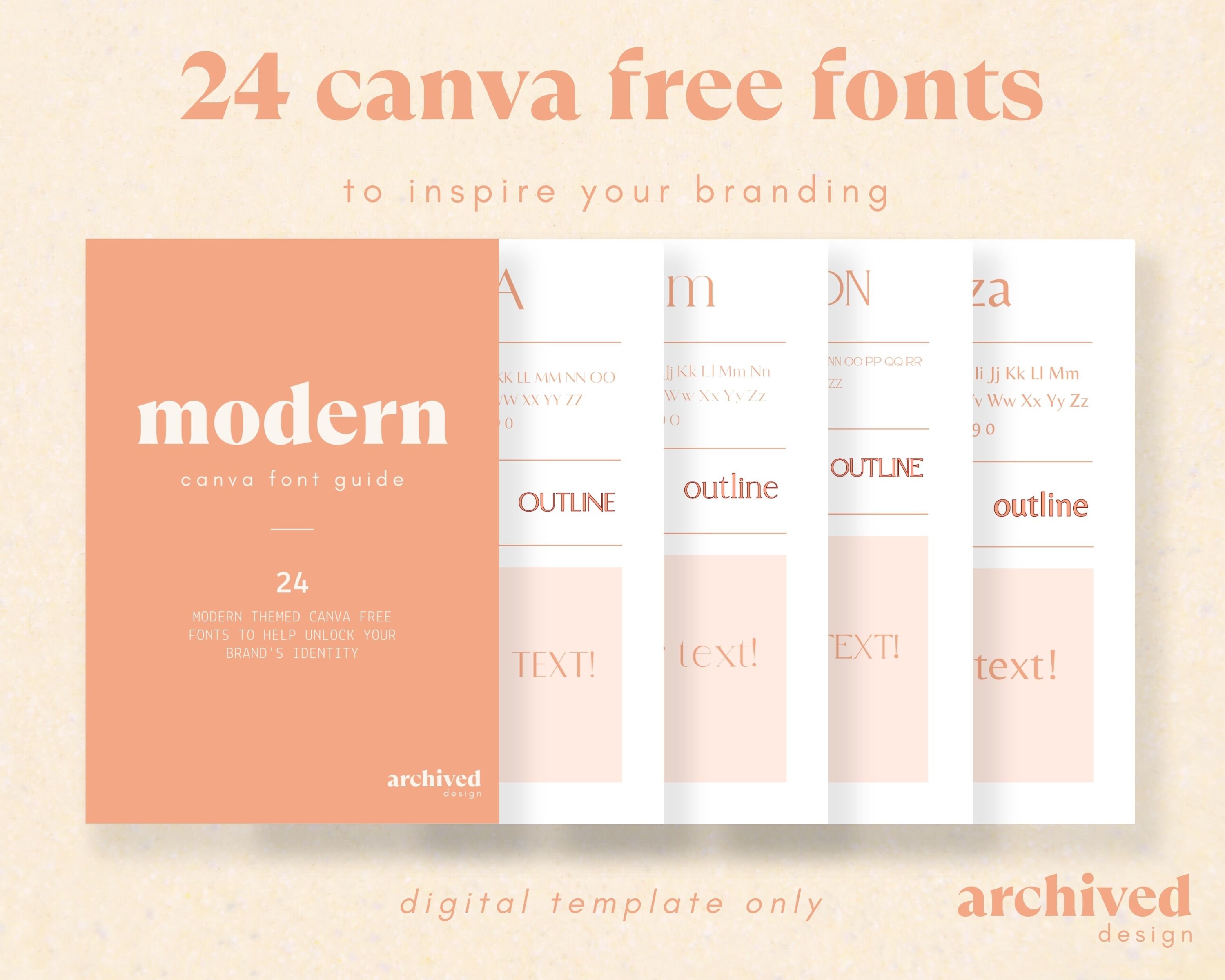 Modern Canva Font Guide Font Bundle for Small Business Editable Canva ...