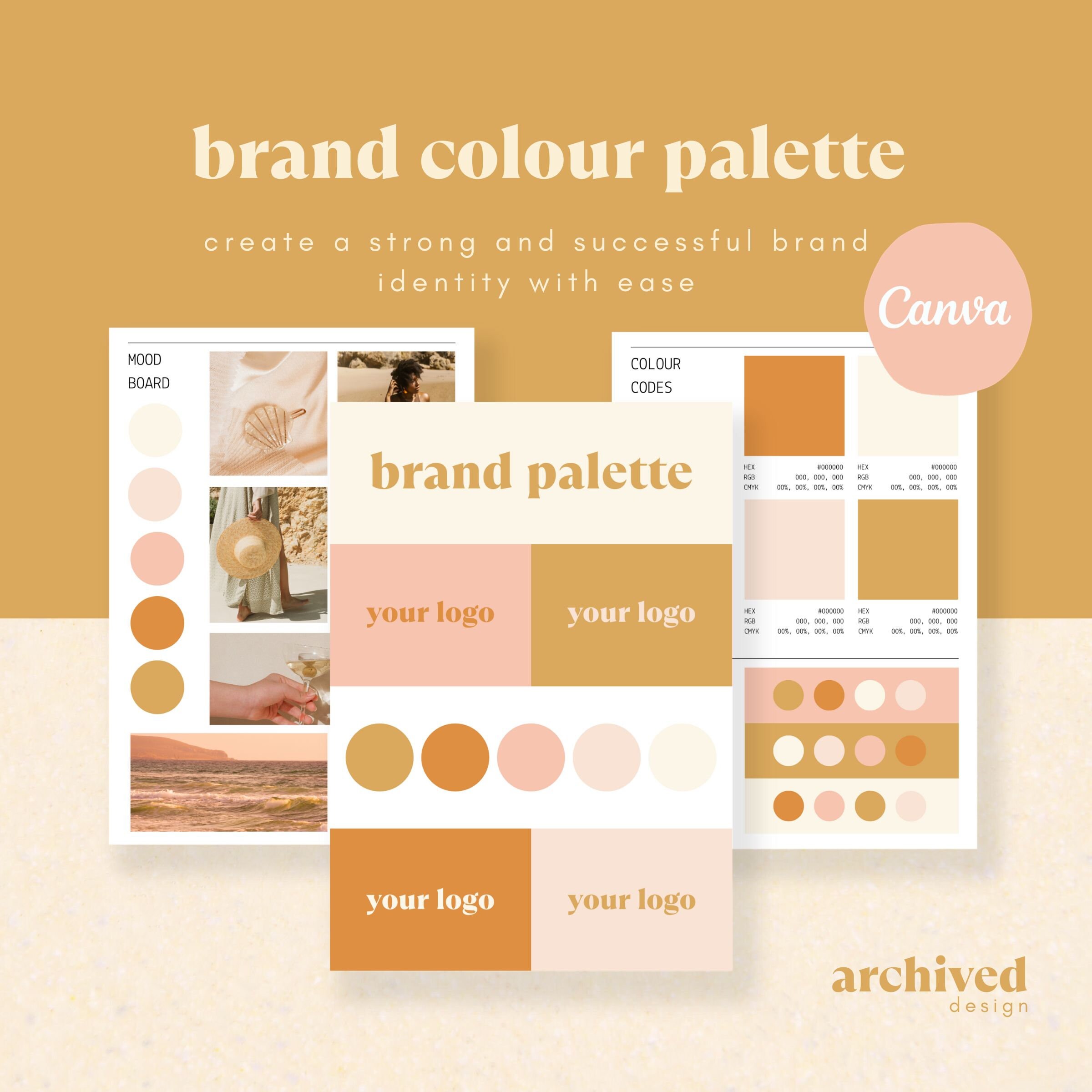 Brand Colour Palette Canva Template Branding Kit Small Business Brand ...