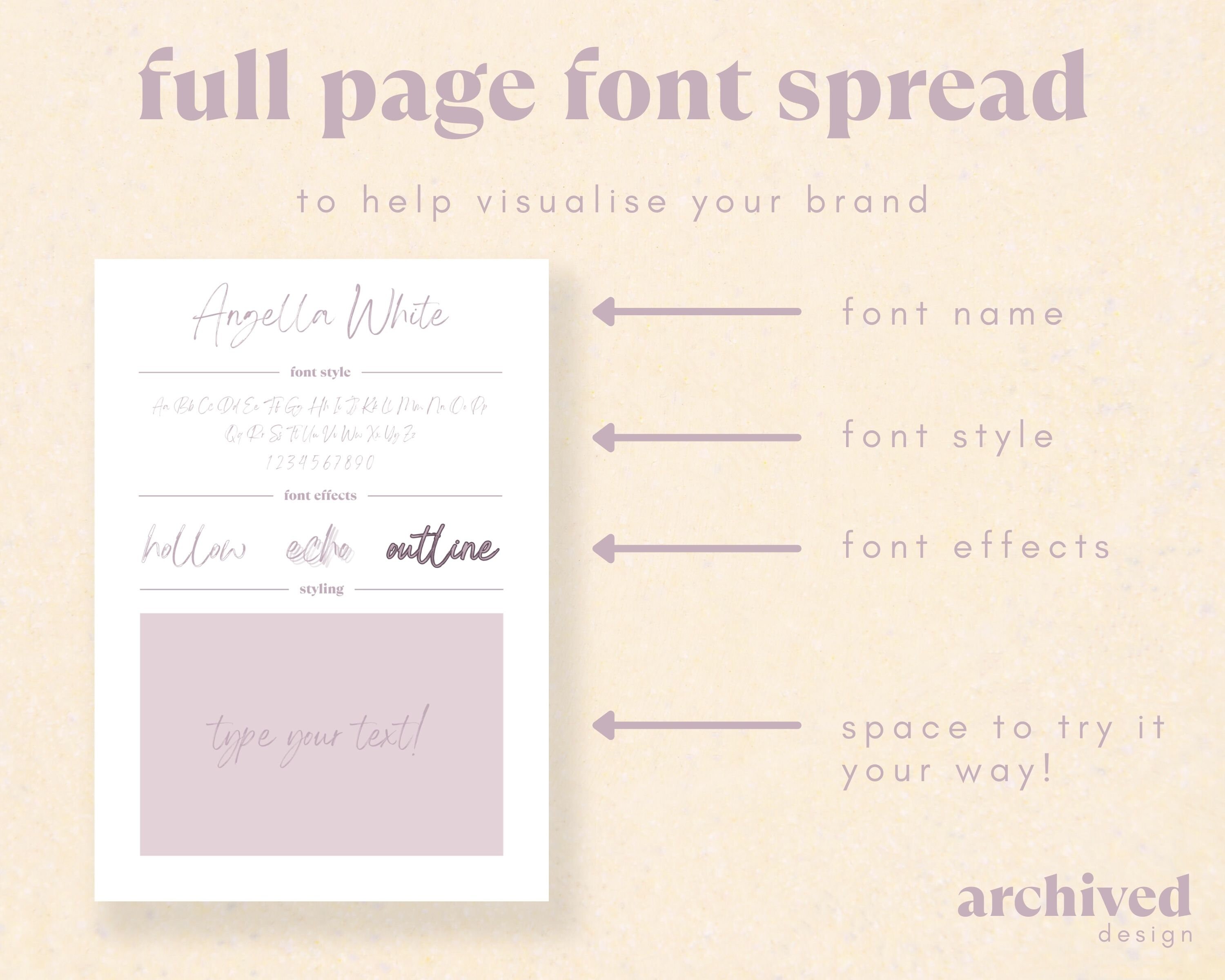 Script Canva Font Guide Font Bundle for Small Business Editable Canva ...