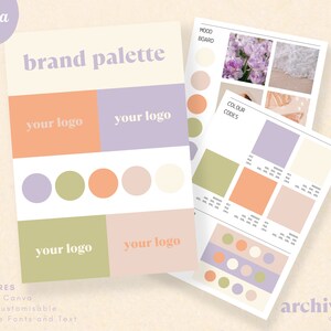 Brand Colour Palette Template Editable Canva Template - Etsy