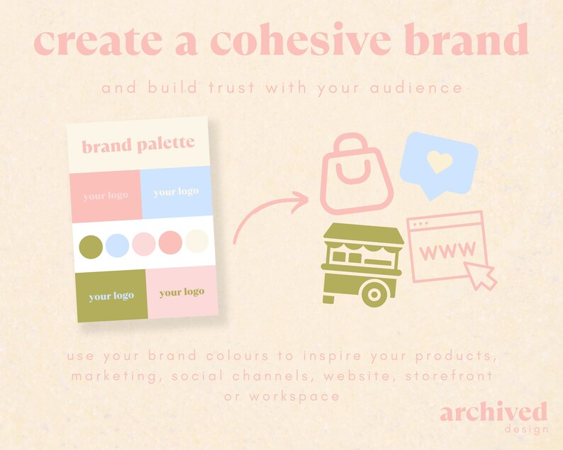 Brand Colour Palette Template - Editable Canva Template - Small ...