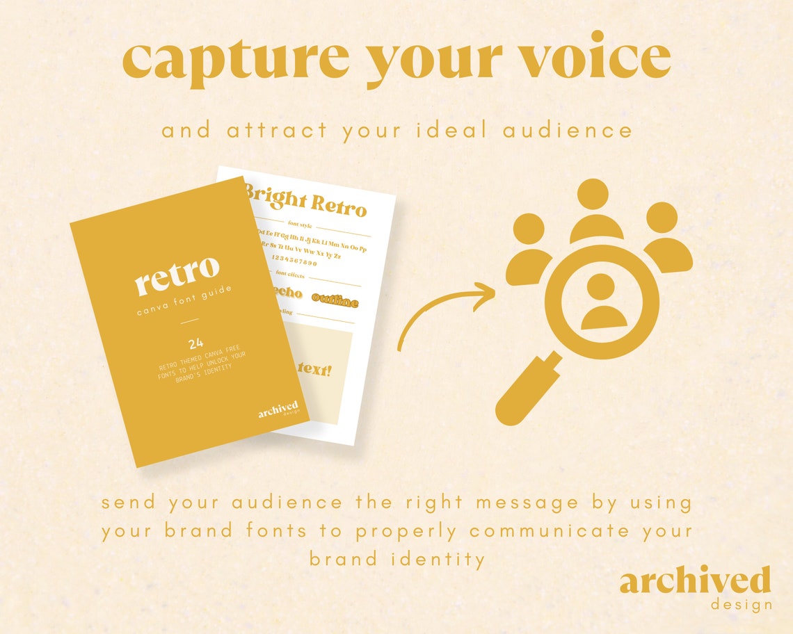 Retro Canva Font Guide Canva Font Collection Retro Branding Small ...