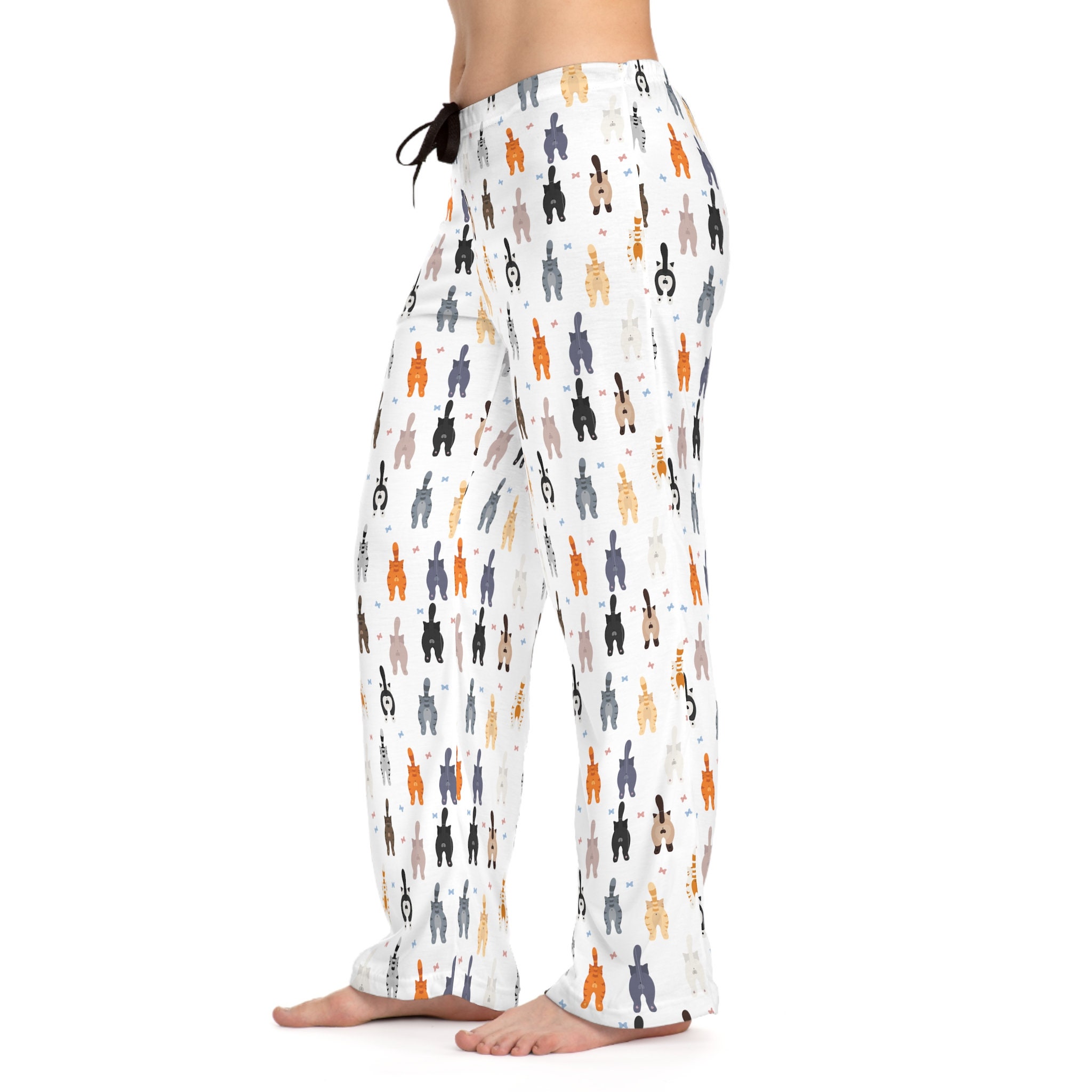 Cat Butts Funny Pajama Pants, Cat Mom Dad, Cat Mama, Anniversary, Cat ...