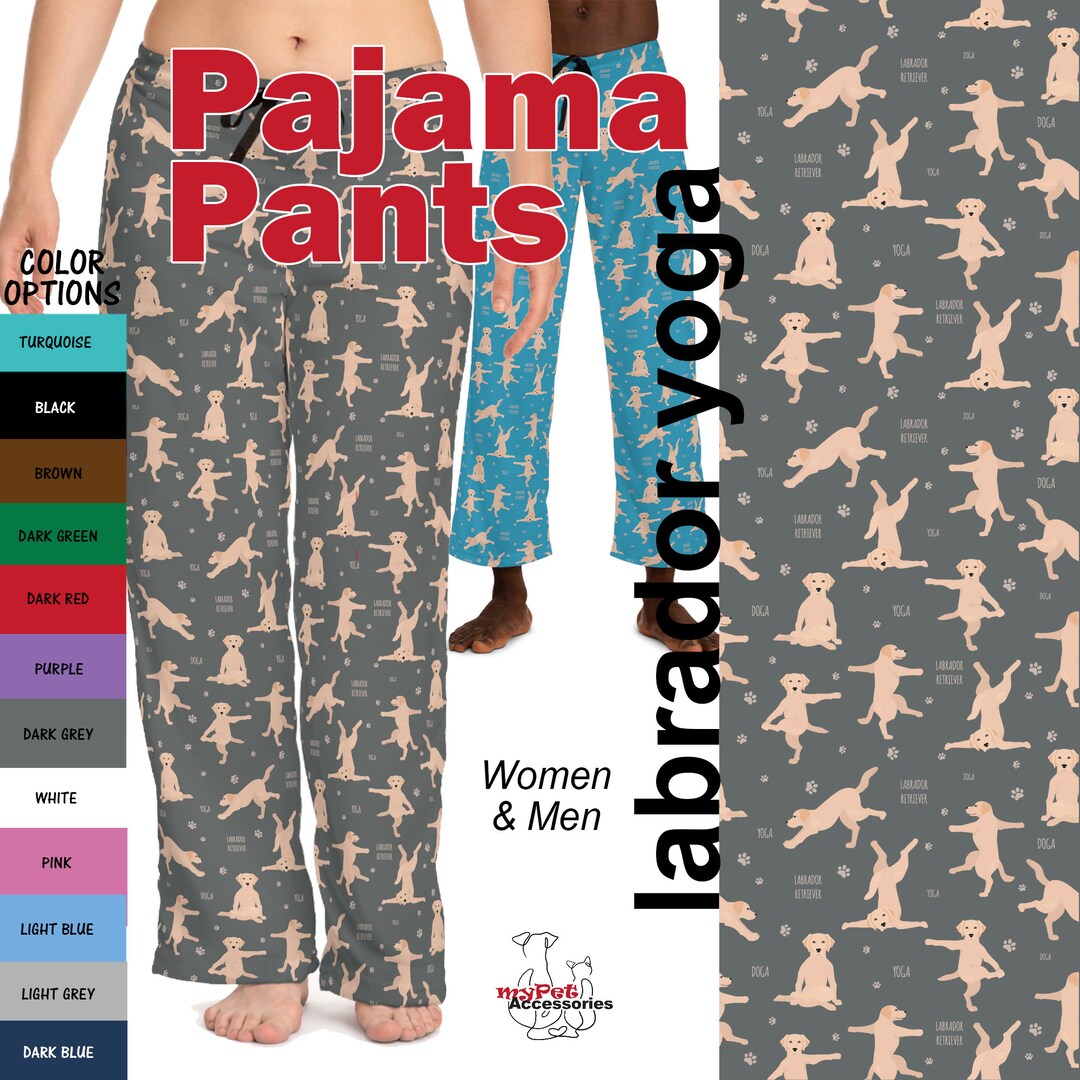 Labrador Funny Yoga Pajama Pants, Pjs, Dog Mom, Anniversary Gift, Dog ...