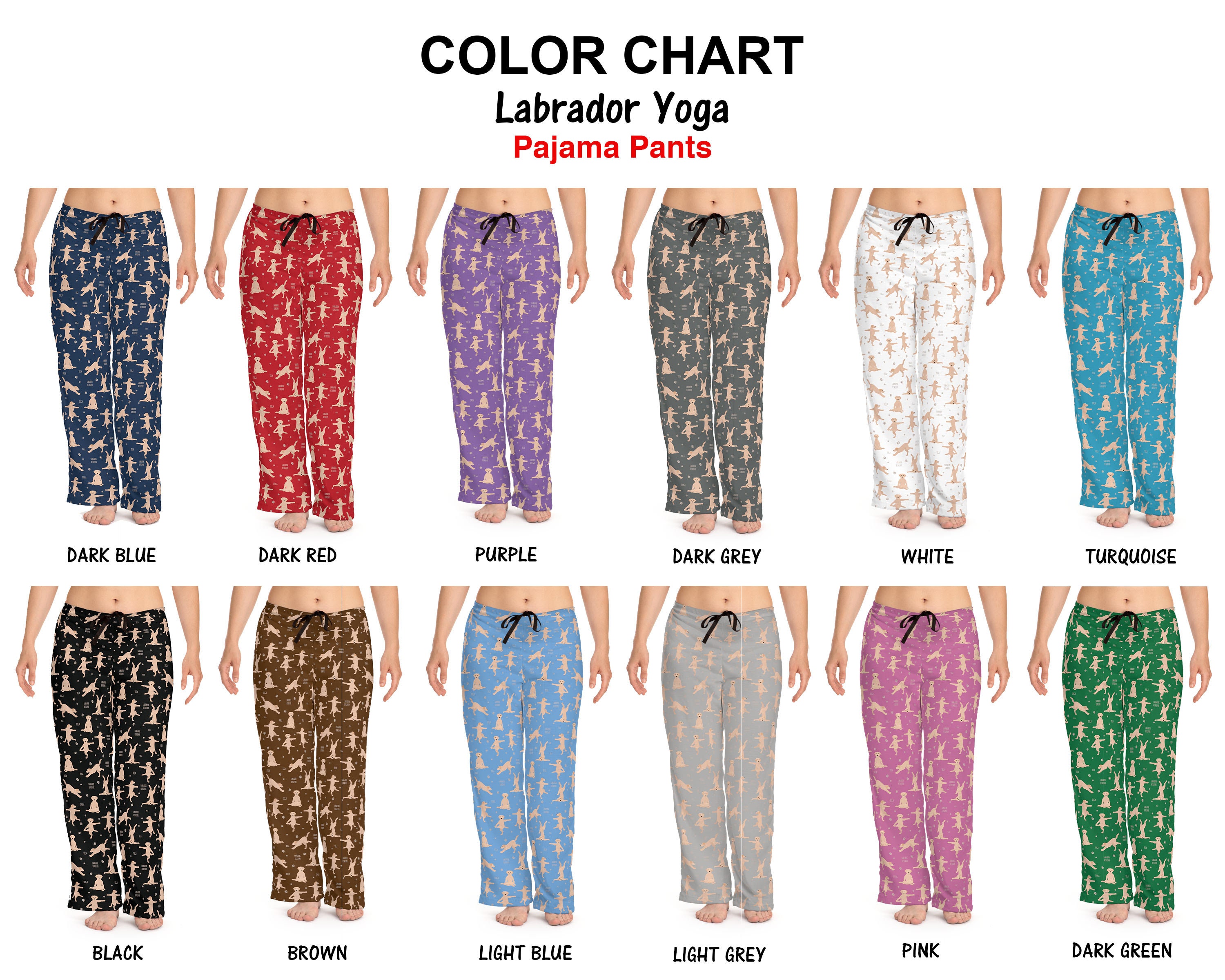 Labrador Funny Yoga Pajama Pants, Pjs, Dog Mom, Anniversary Gift, Dog ...