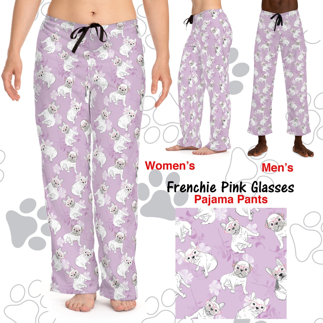 Frenchie Pink Glasses Pajama Pants Dog Mom Gift Bridesmaid - Etsy