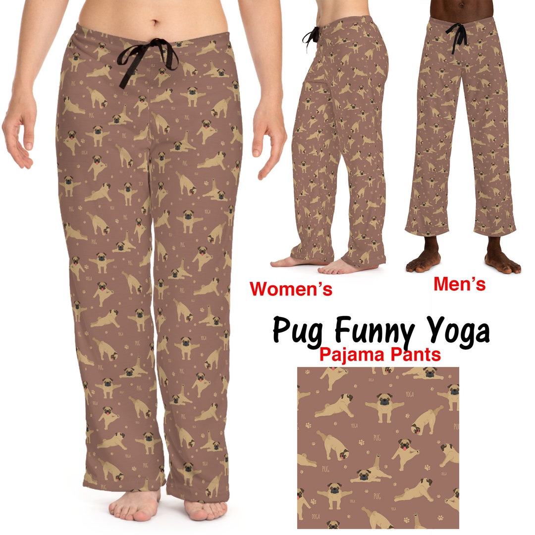 Pug Funny Yoga Pajama Pants Dog Mom Gift Bridesmaid Gift - Etsy