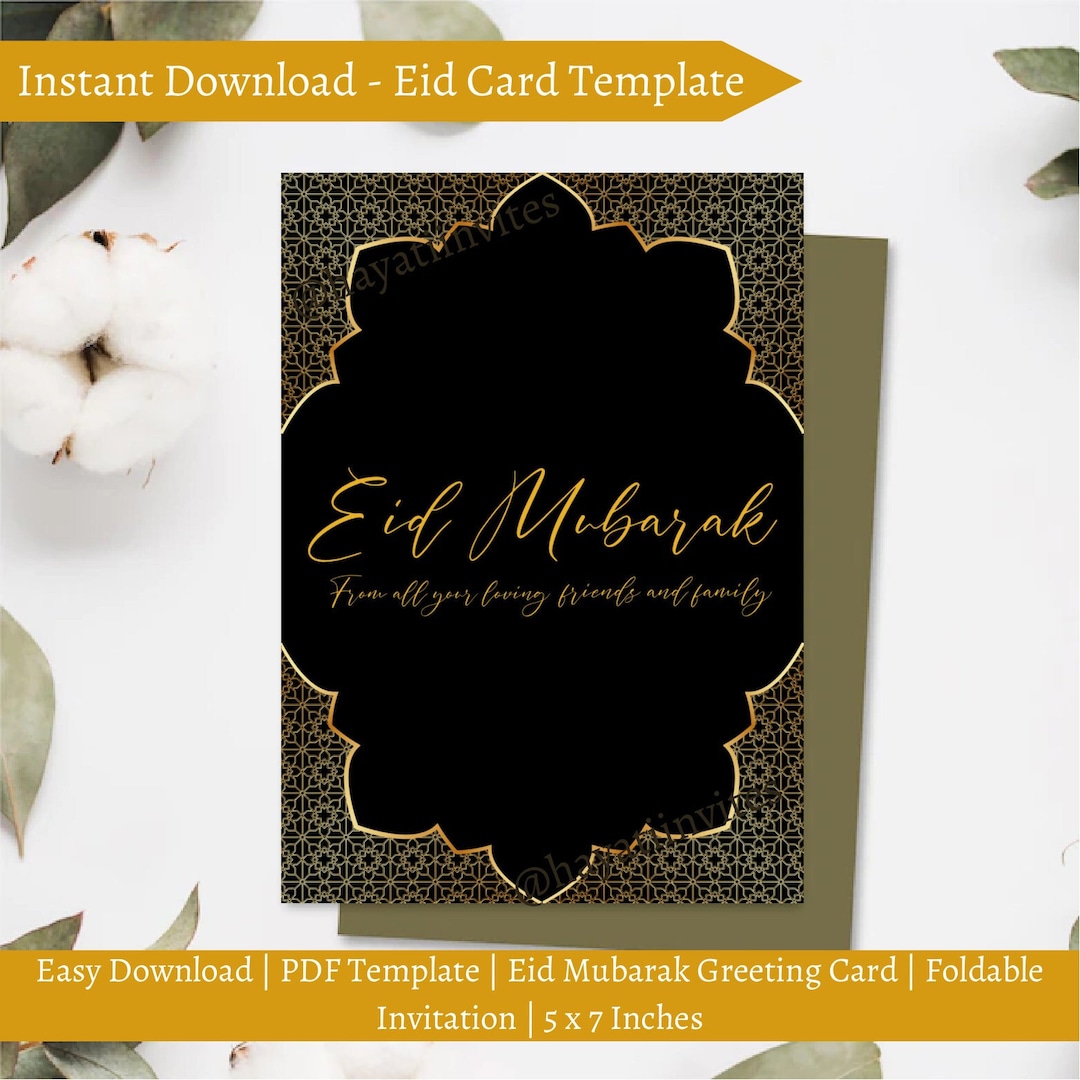 Eid Greeting Invitation Card Digital Instant Download Eid Ul Adha Eid ...