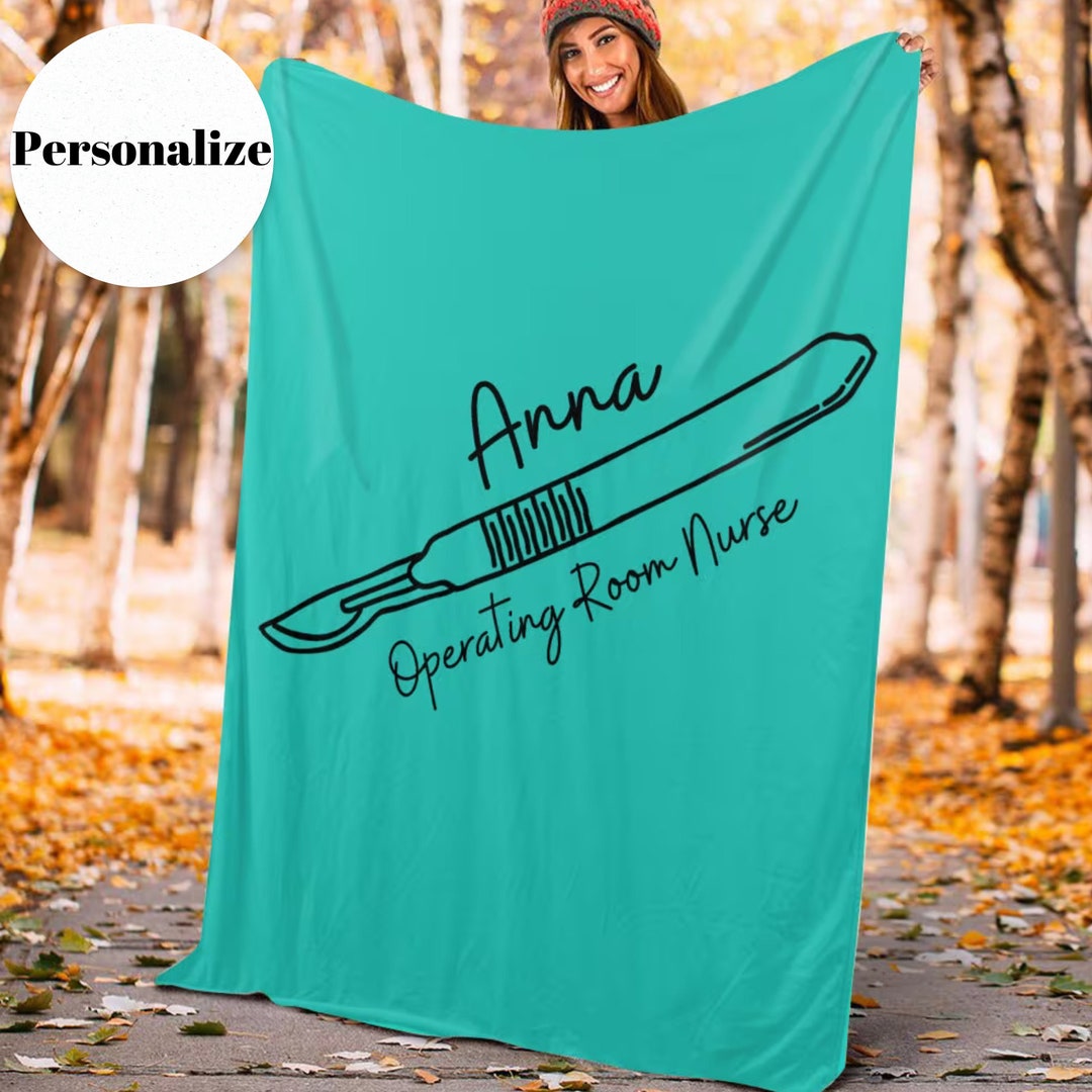 Operating Room Nurse Personalized Blanket, Custom Gift for Nurse, Quilt ...