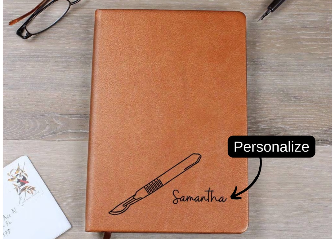 Personalized Scalpel Leather Journal, Beautiful Custom Name Journal ...