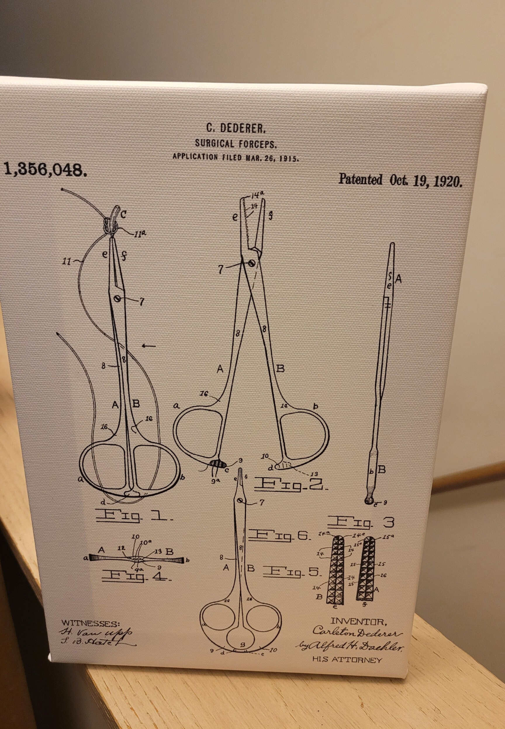 Surgical Forceps Needle Driver Portrait Canvas 1.5in Frame,medical ...