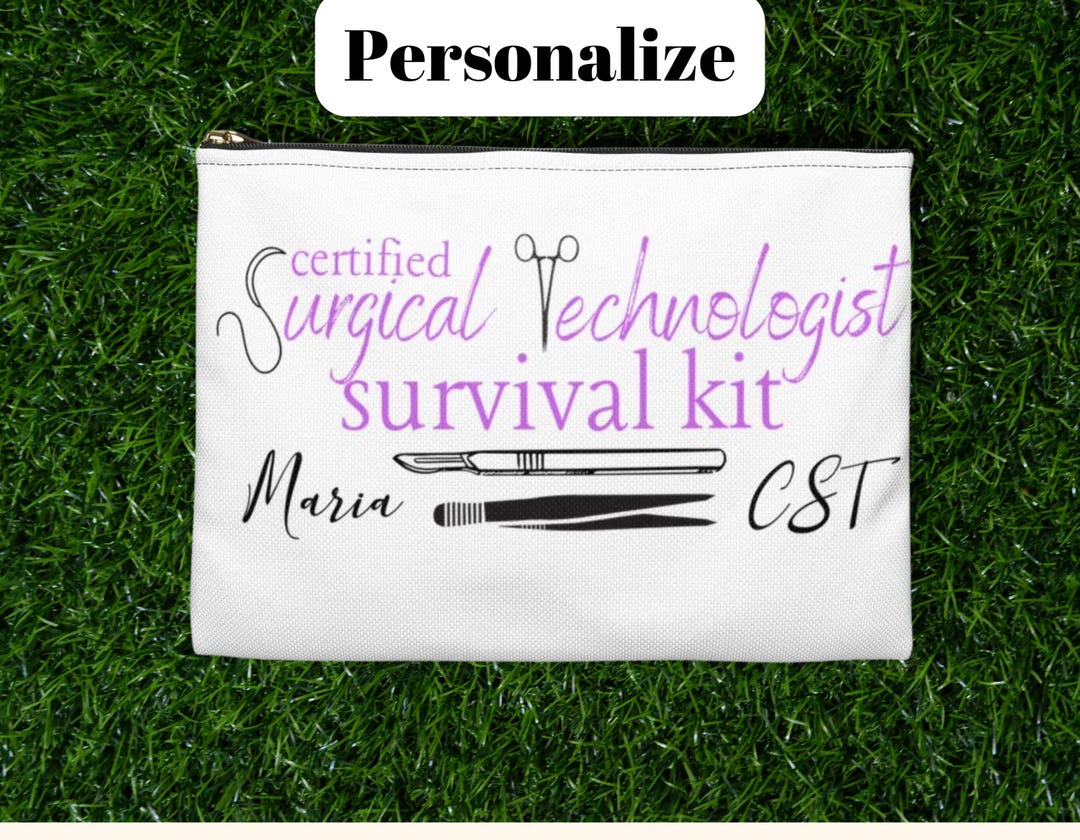 Personalized Surgical Technology Survival Kit Pouch, CST Gift ...