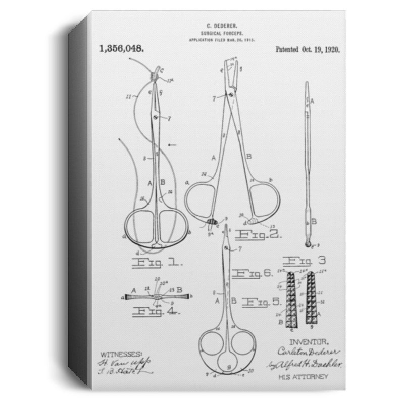 Surgical Forceps Needle Driver Portrait Canvas 1.5in Frame,medical ...