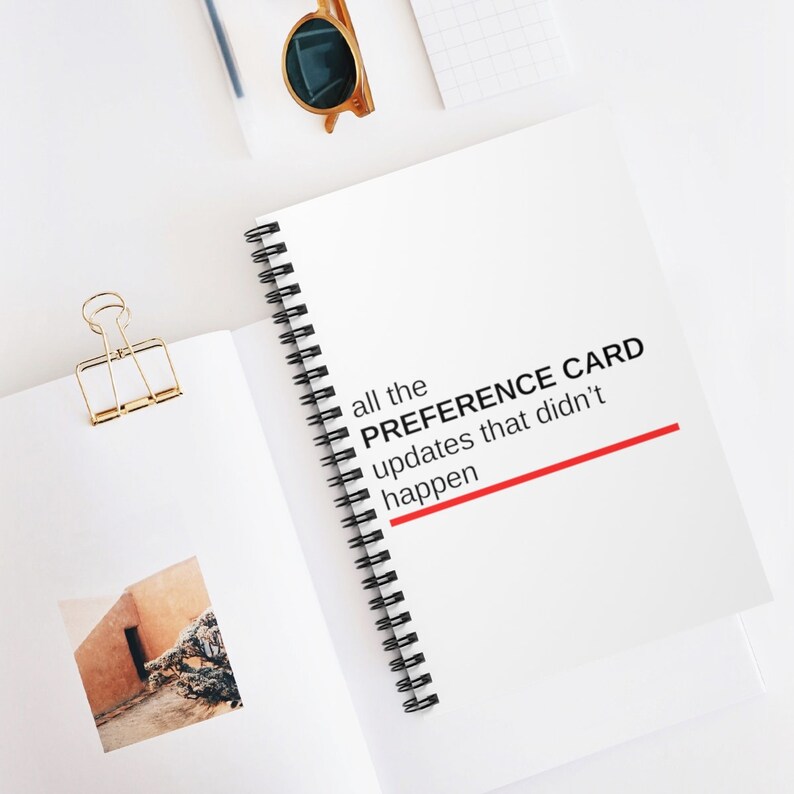 Preference Card Spiral Notebook Ruled Line Operating Coworker Gift ...