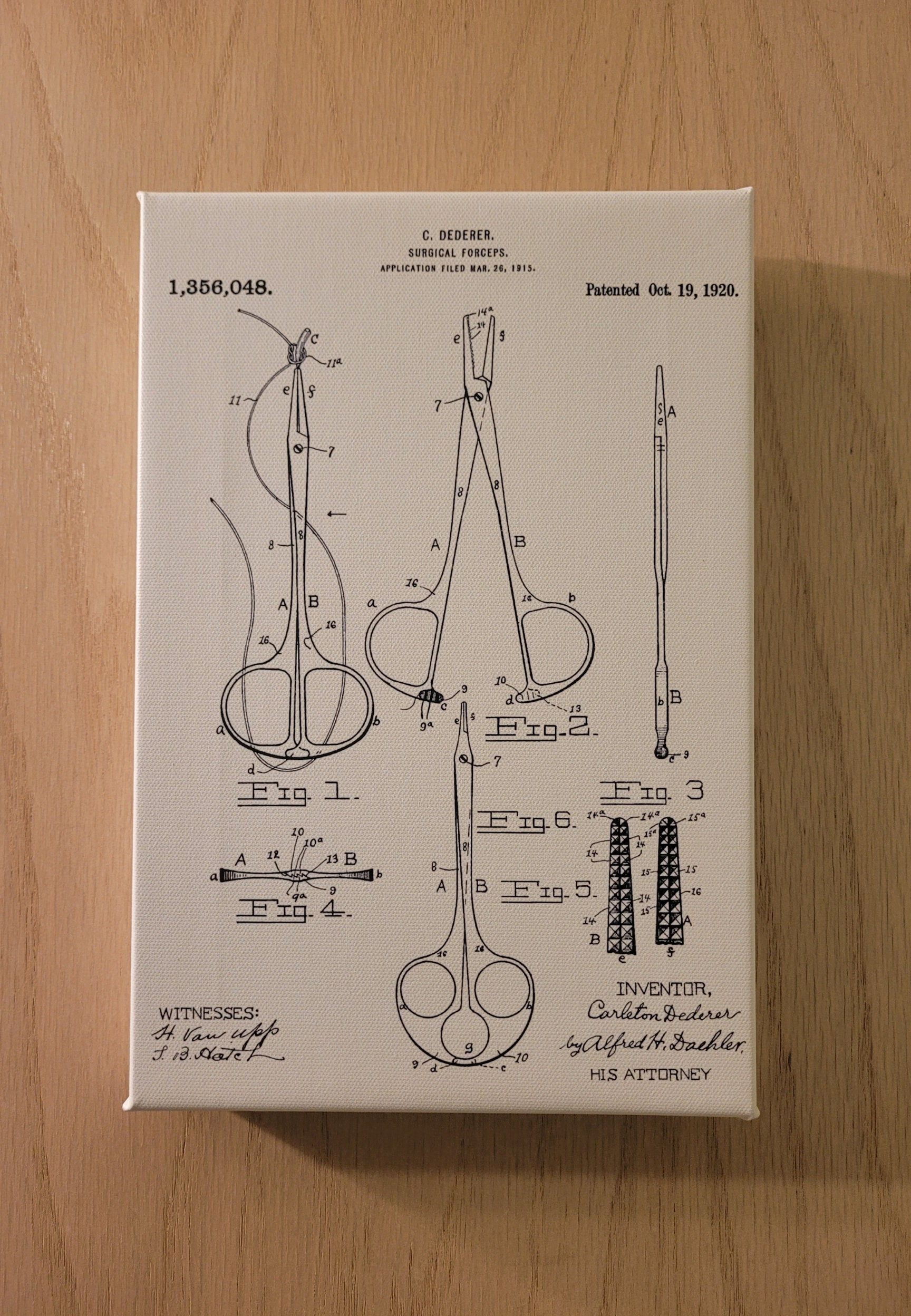 Surgical Forceps Needle Driver Portrait Canvas 1.5in Frame,medical ...