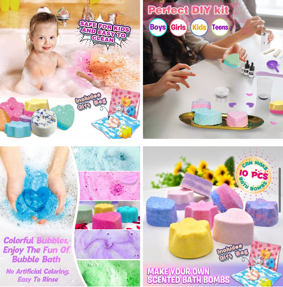 Magical DIY Bath Bombs Kit for Kids, Fun, Educational Craft Project ...