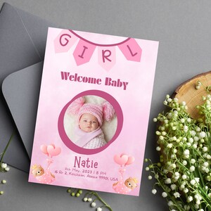 Pink Watercolor Baby Shower Invitation Card, Baby Shower Invite, Diaper ...