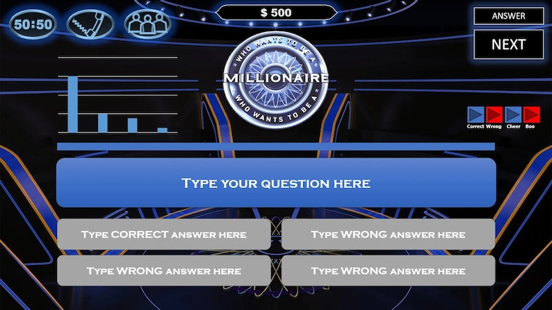 Who Wants to Be a Millionaire Game: Customizable Powerpoint Template - Etsy