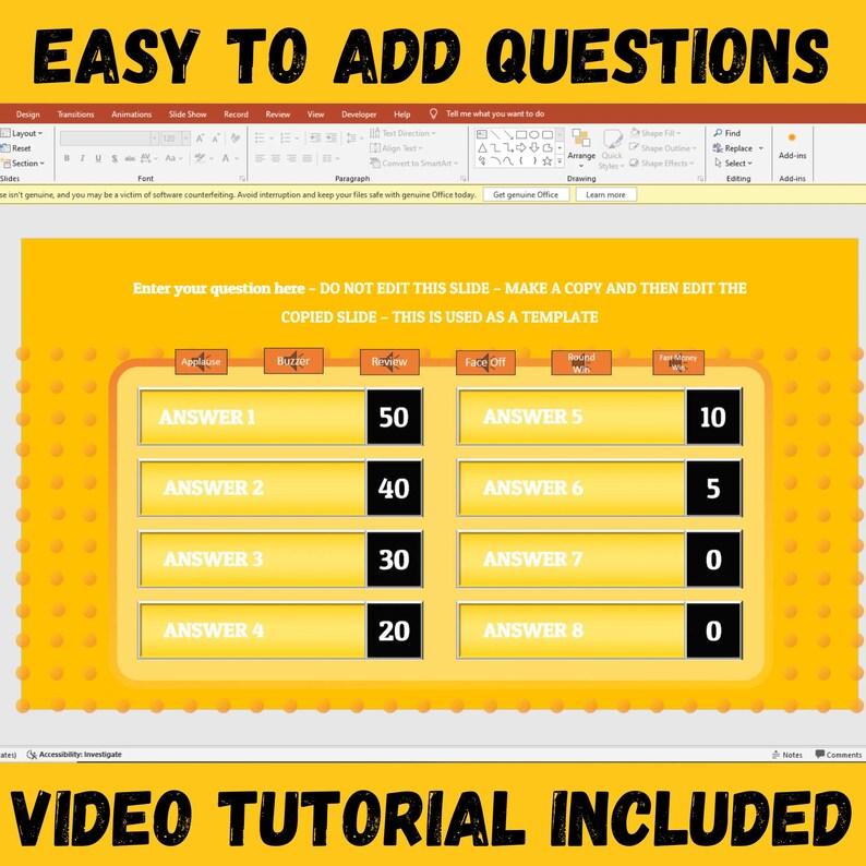 Bible Feud Family Powerpoint Game | Editable Family Feud Quiz Game ...