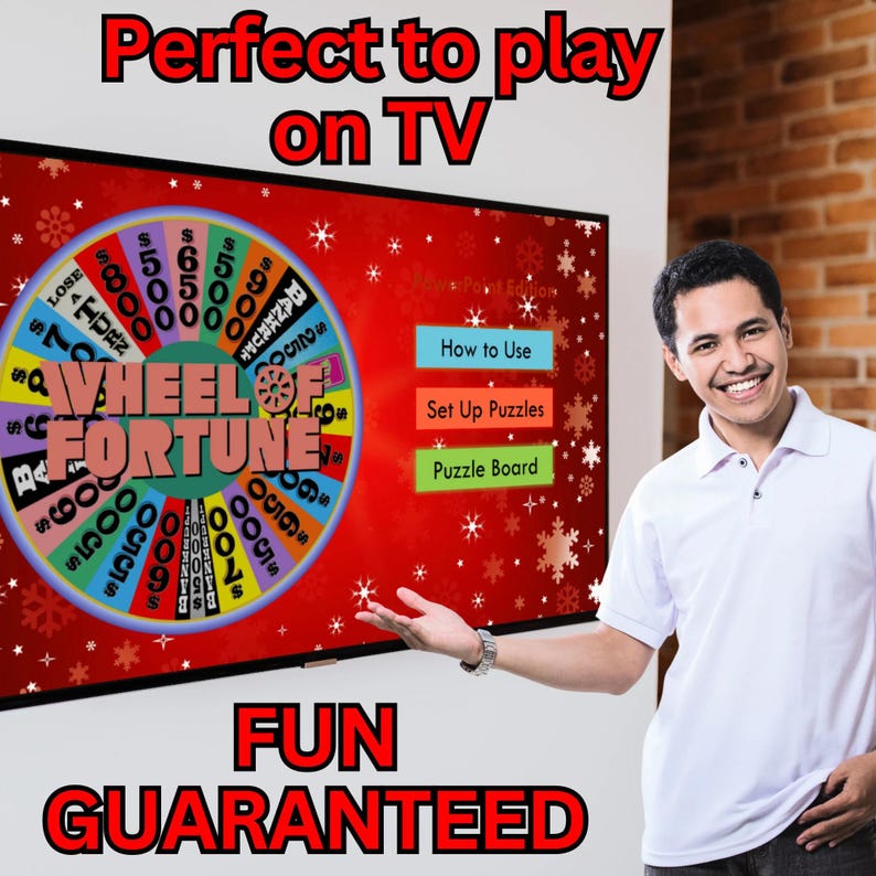 Christmas Wheel of Fortune With Score - Game Customizable Powerpoint ...