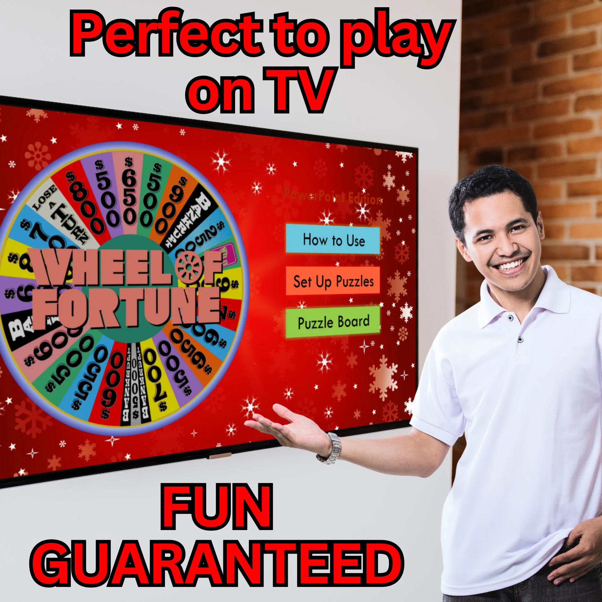 Christmas Wheel of Fortune With Score - Game Customizable Powerpoint ...
