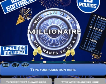 Who Wants to Be A Millionaire Powerpoint Game Template - Etsy