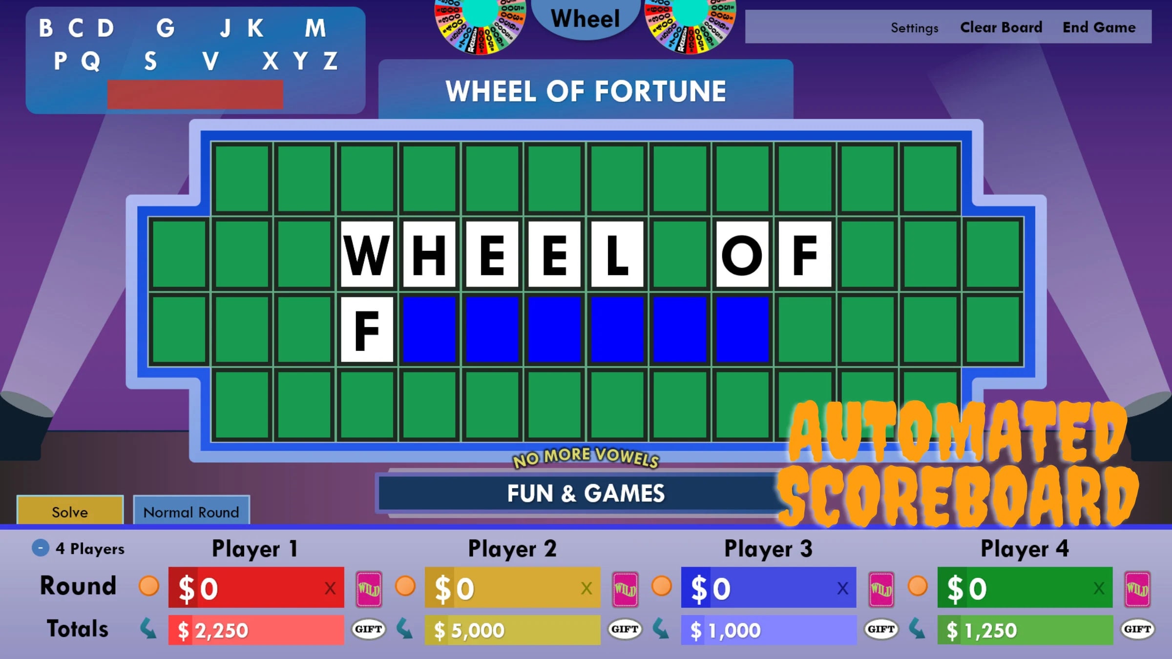 Wheel of Fortune Style With Score - Game Customizable Powerpoint Game ...