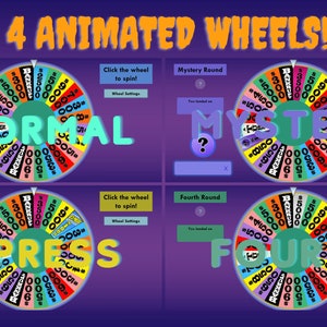 Wheel of Fortune Style With Score - Game Customizable Powerpoint Game ...
