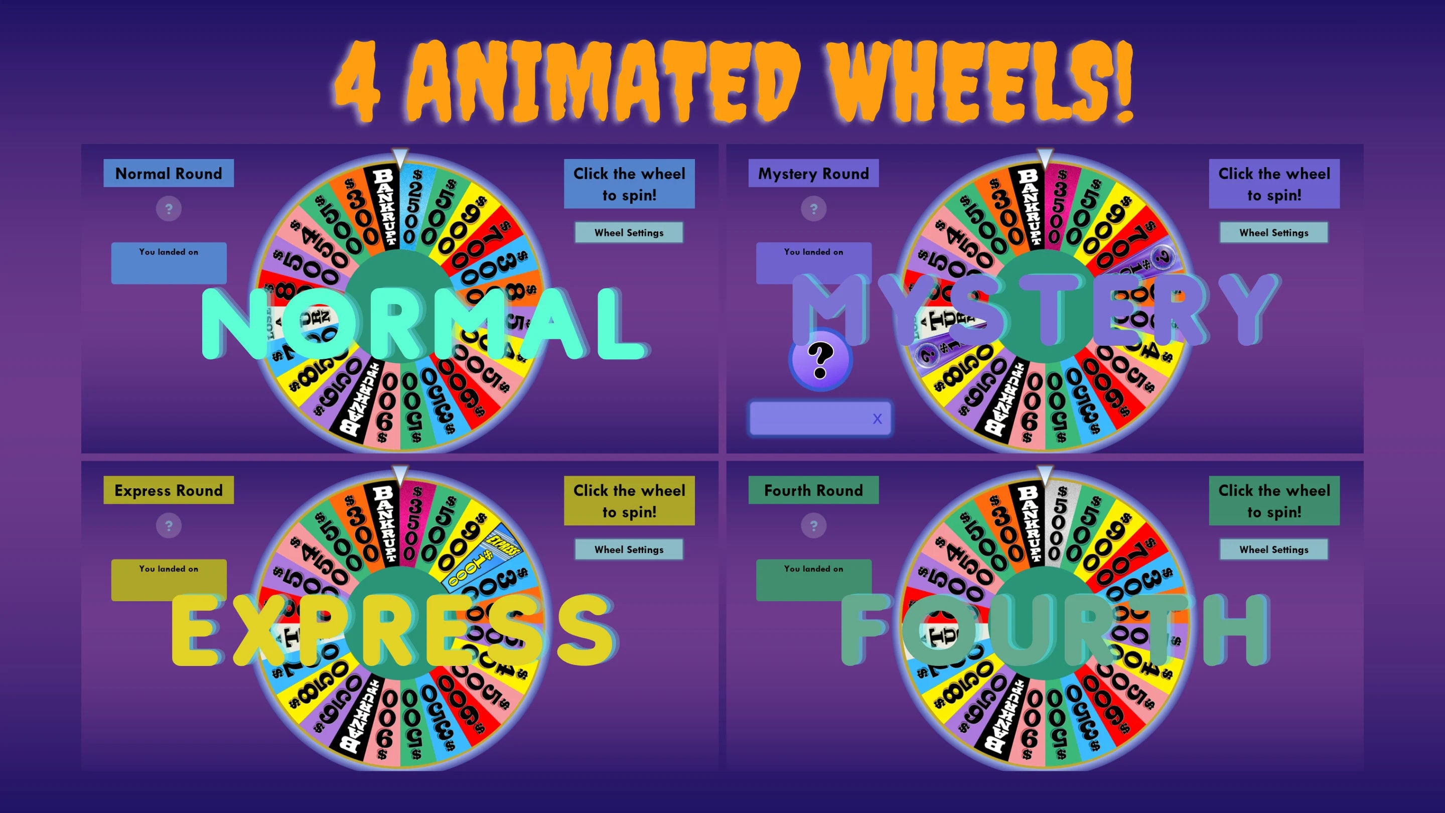 Wheel of Fortune Style With Score - Game Customizable Powerpoint Game ...