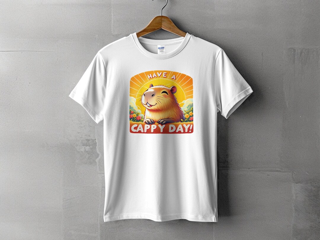 Have A Cappy Day Capybara Graphic T-shirt, Animal Lover Tee - Etsy