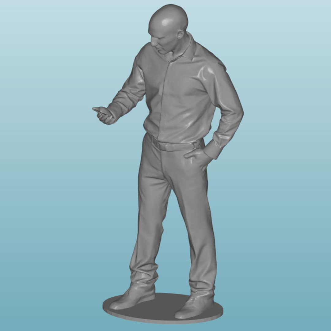 Scale Unpainted Resin Figure Man Boy Guy in 1/24 1/32 1/18 1/43 1/72 1/ ...