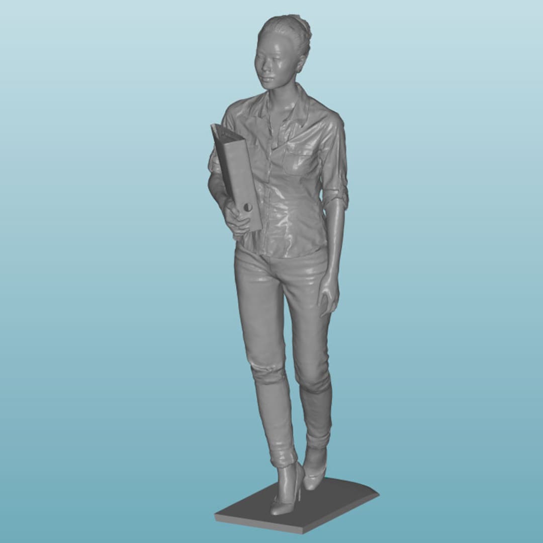 Scale Unpainted Resin Figure Woman Girl in 1/24 1/32 1/18 1/43 1/72 1/ ...