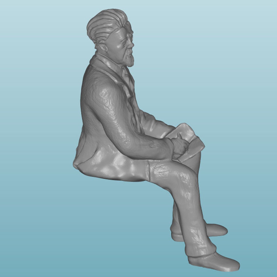 Scale Unpainted Resin Figure Sitting Man Boy Guy in 1/24 1/32 1/18 1/43 ...