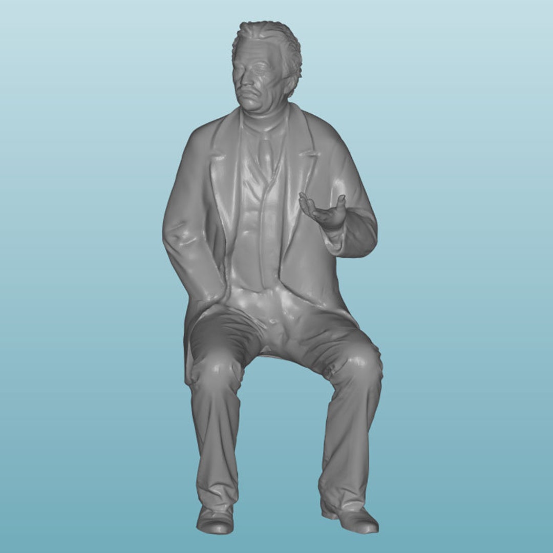 Scale Unpainted Resin Sitting Figure in Pantsuit Man Boy Guy in 1/24 1/ ...