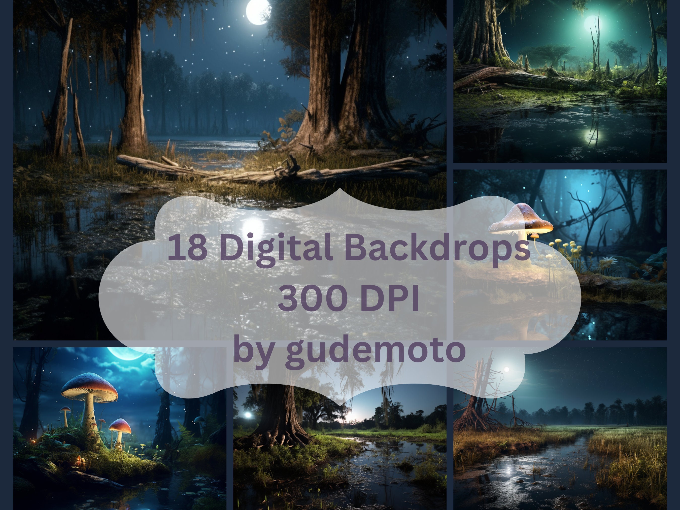 Digital Swamp Backdrop Bundle: Explore Enchanting Swamp Scenes for Creative Projects - Etsy