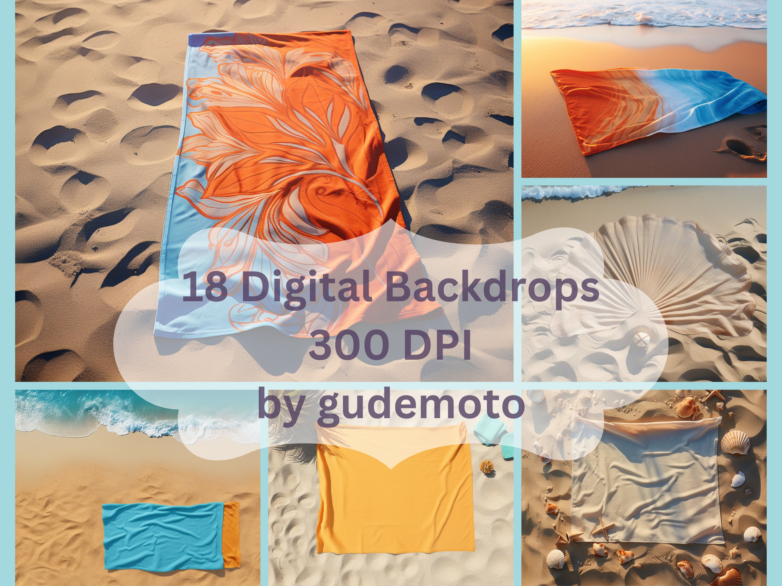Summer Digital Backdrops Beach Digital Backgrounds Sand - Etsy