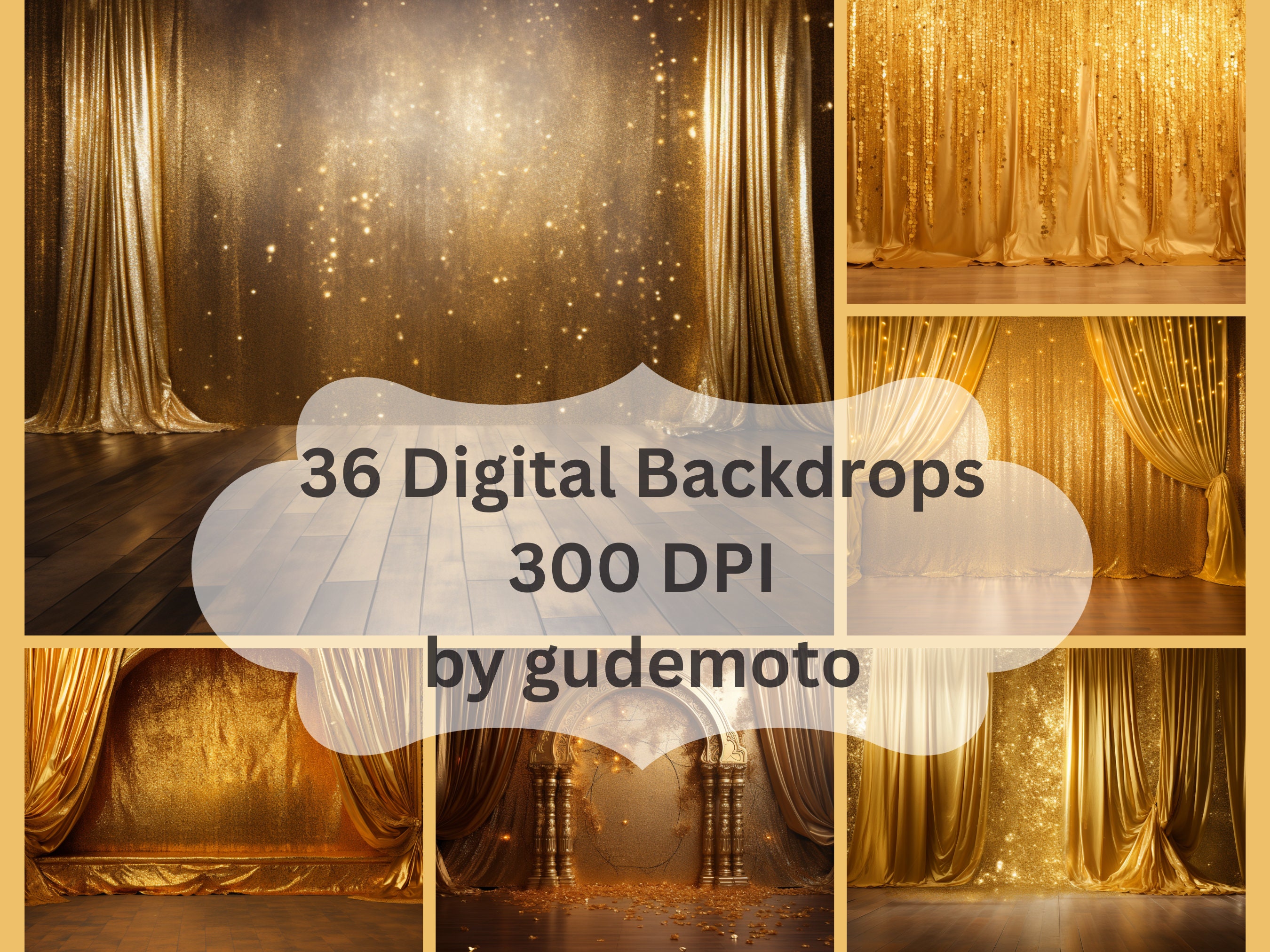 Gold Photography Backdrops Mega Bundle Golden Backgrounds Photography ...