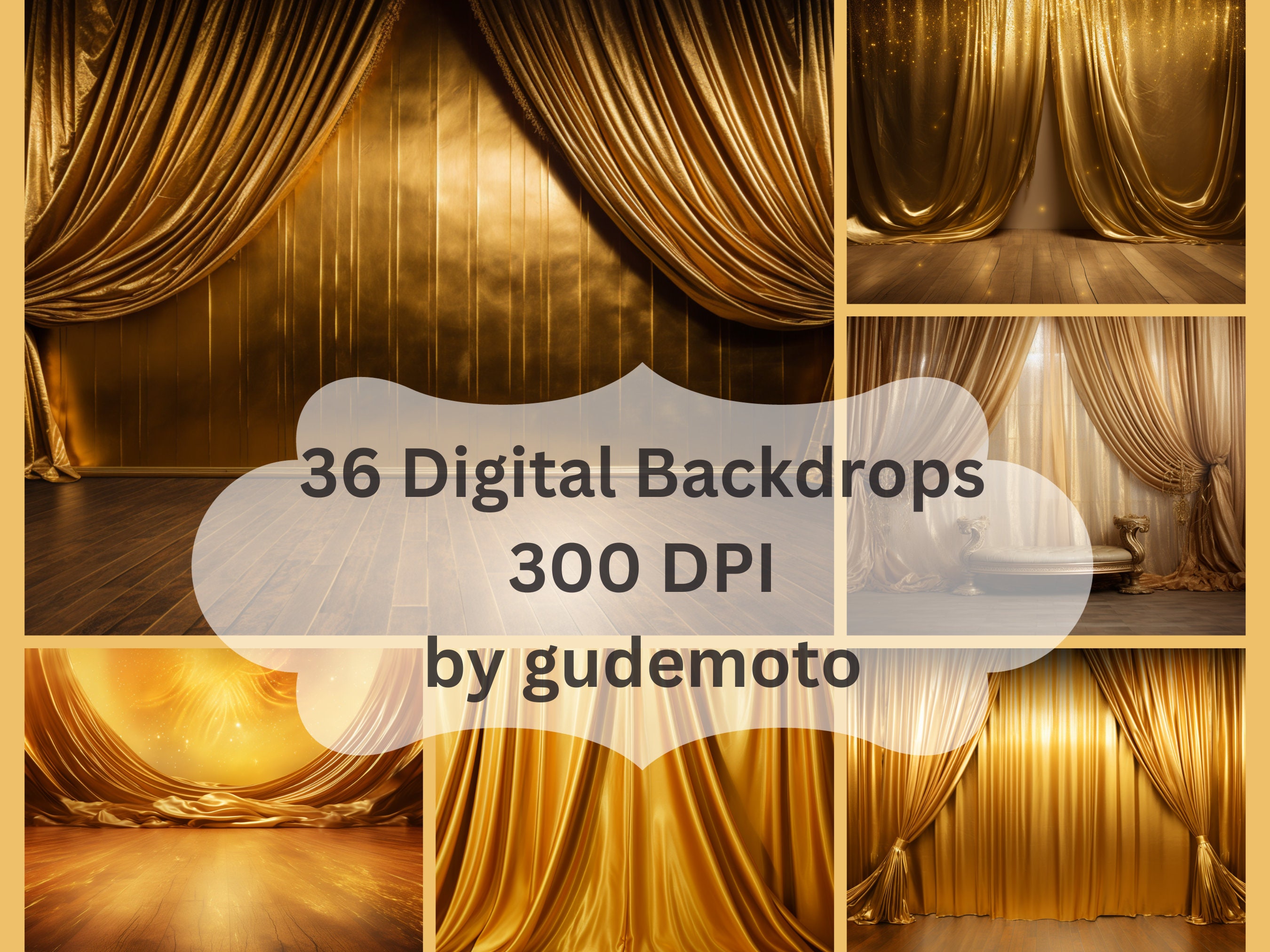 Gold Photography Backdrops Mega Bundle Golden Backgrounds Photography ...