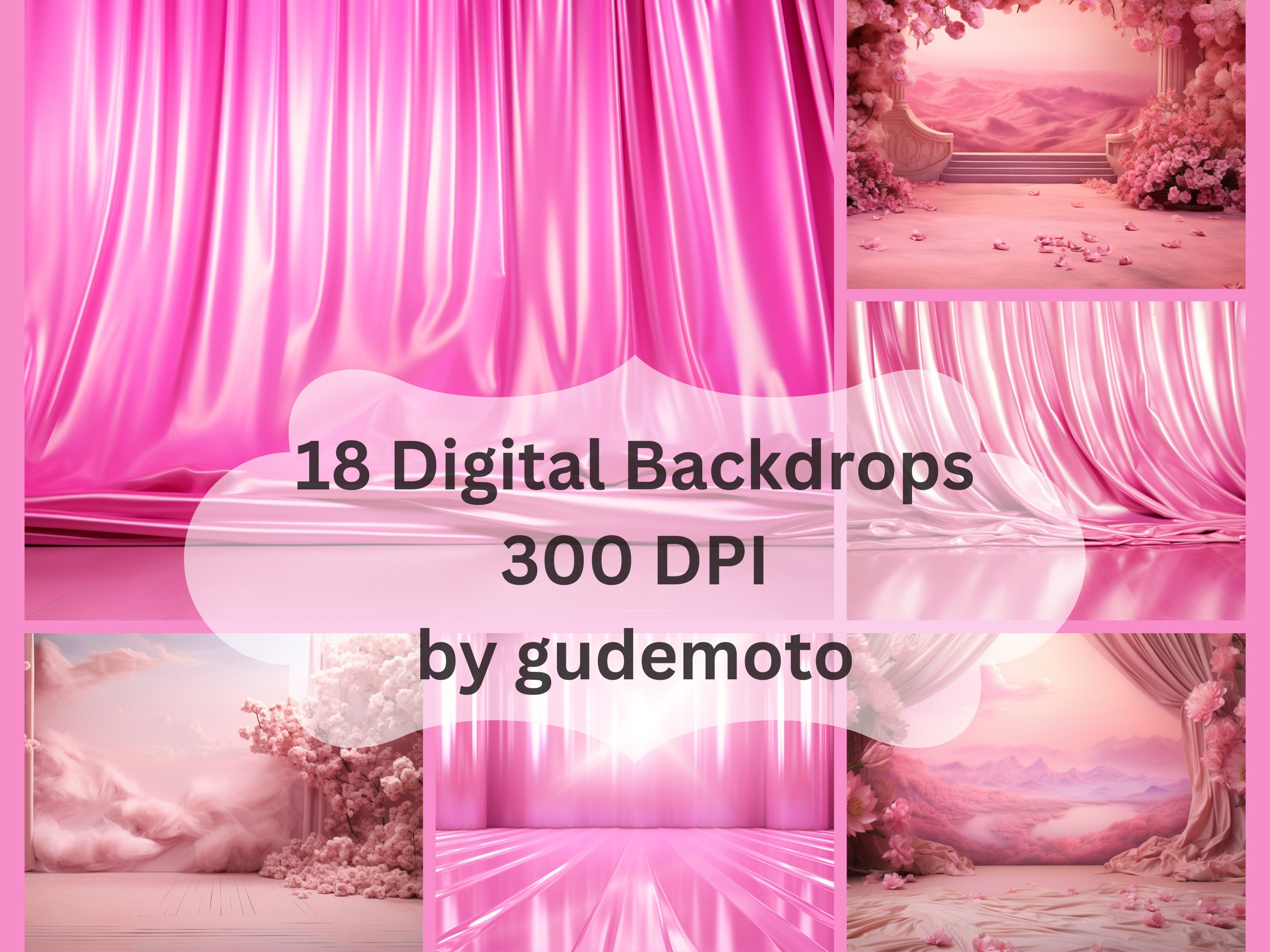 Pink Portrait Photography Backgrounds | Pink Backdrops | Pink Studio ...