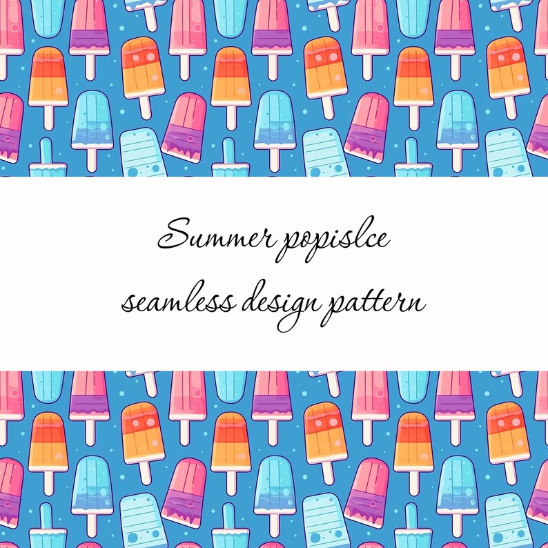 Summer Popsicle Seamless Pattern Seamless Summer Pattern Summer Colors ...