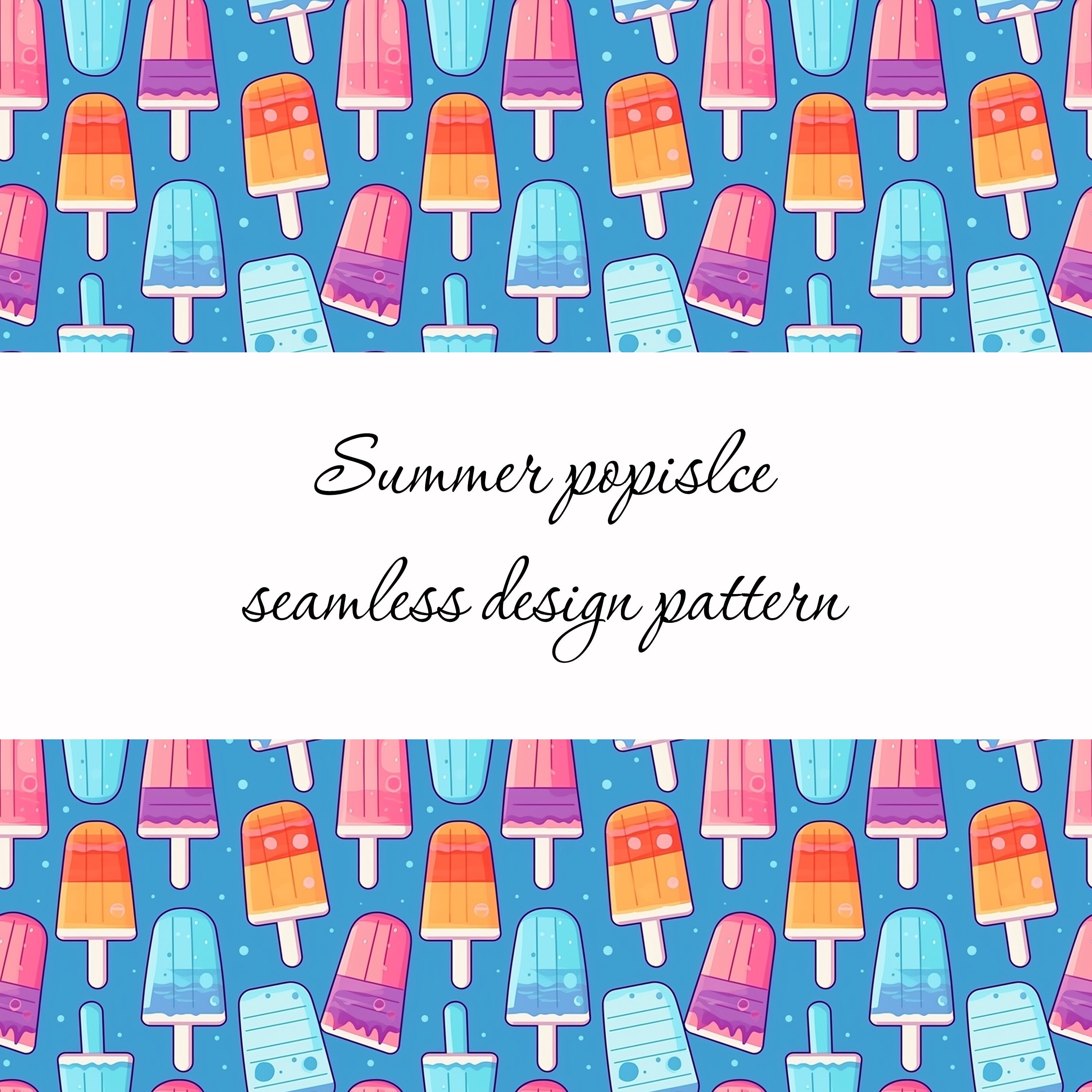 Summer Popsicle Seamless Pattern Seamless Summer Pattern Summer Colors ...