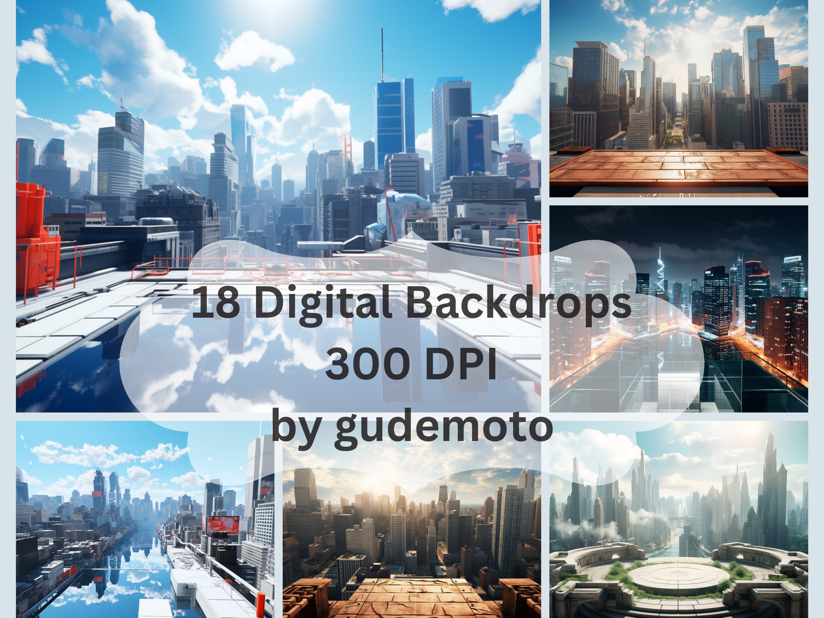 City Digital Backgrounds | Skyline Digital Backdrops | Skyscraper ...