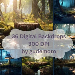 Mega Bundle of Digital Swamp Backgrounds | Swamp Backdrops | Night ...
