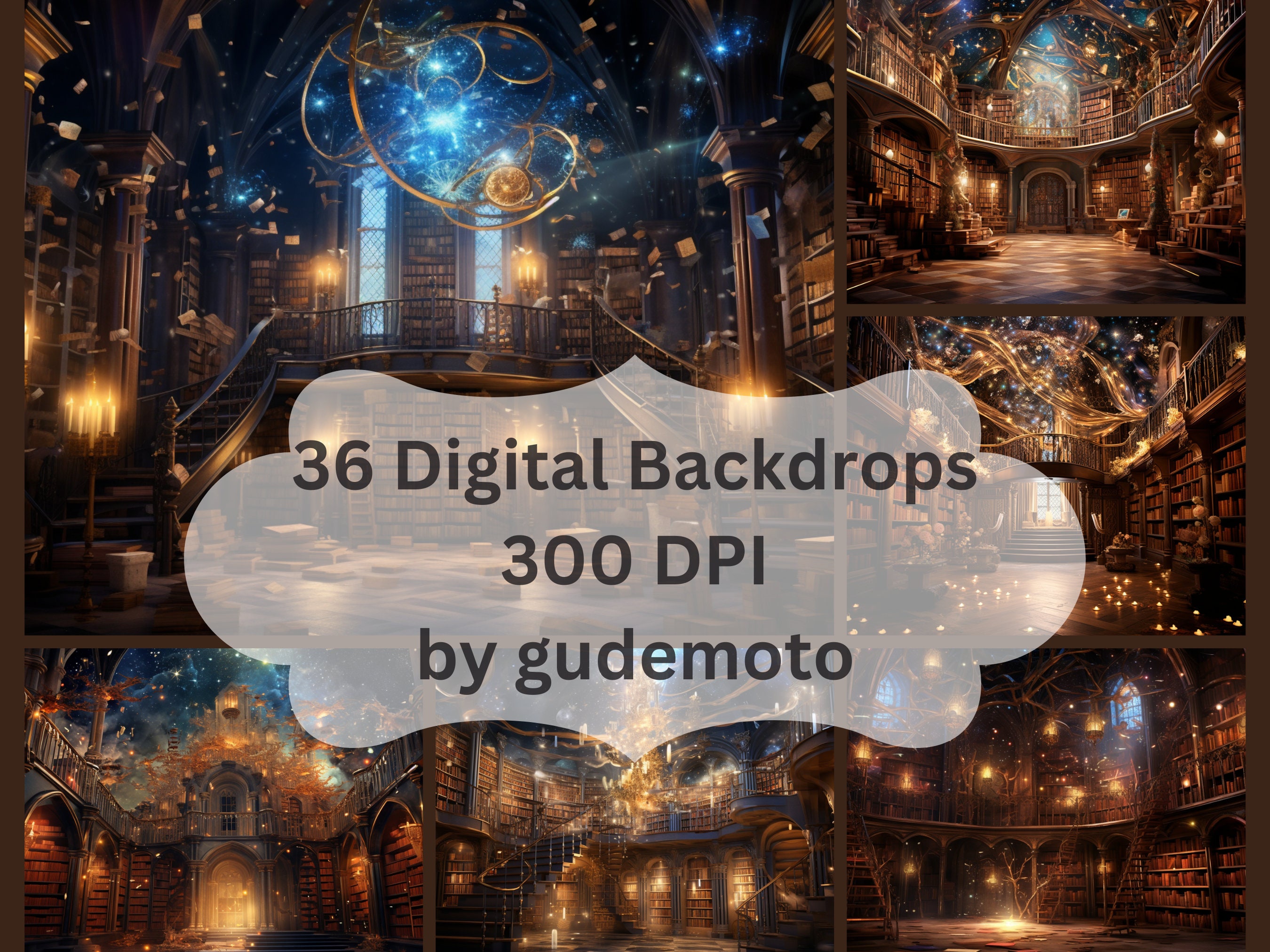 Wizard Digital Background Mega Bundle Background Digital Images Magic ...